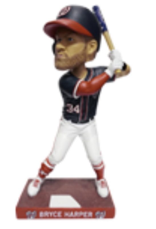 July 6, 2018 Washington Nationals - Bryce Harper Patriotic Bobblehead ...