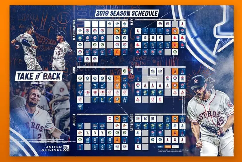 2018 Houston Astros Schedule