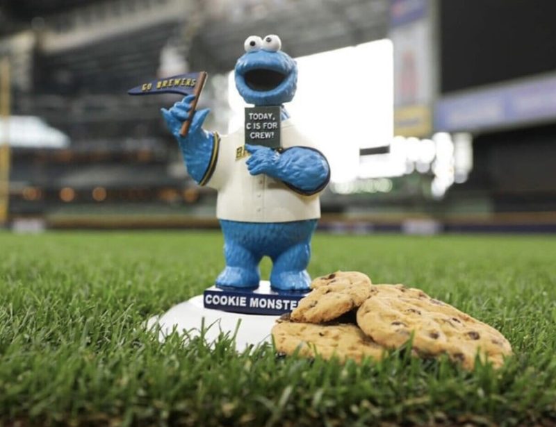 July 8, 2023 Milwaukee Brewers - Cookie Monster bobblehead - Stadium ...